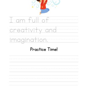Positive Affirmations Handwriting Workbook - Etsy