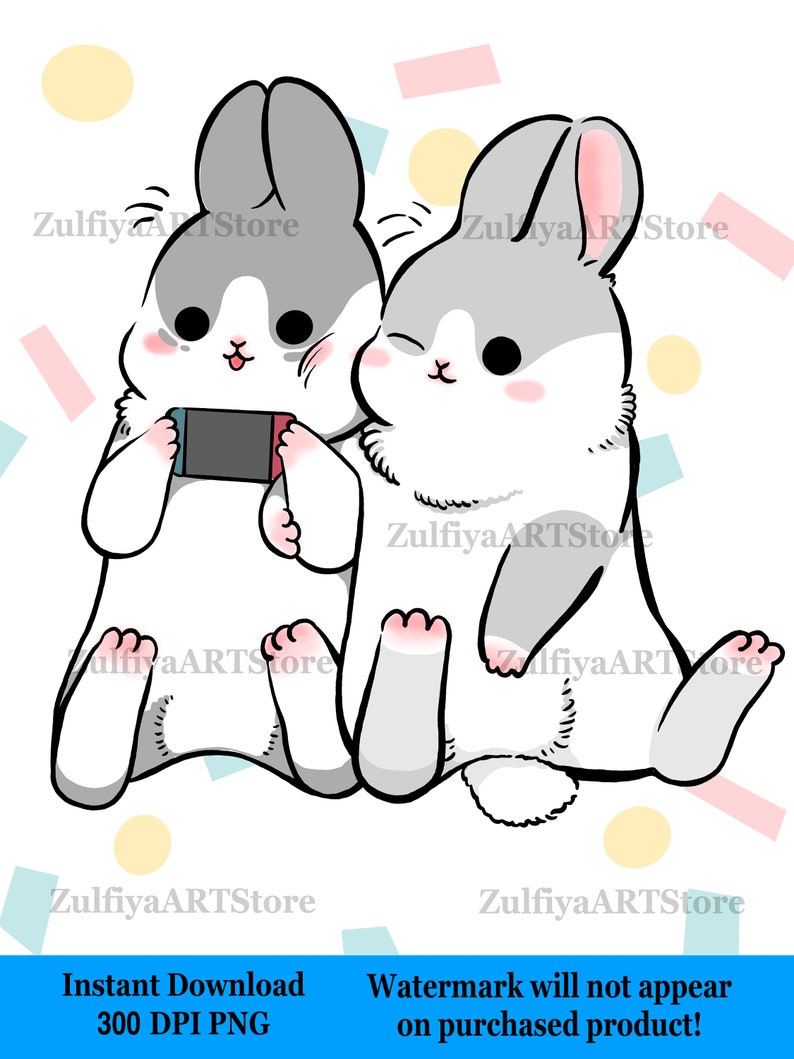 Lindo Rebbit Clipart EPS y PNG Animales Cliparts Lindos - Etsy México