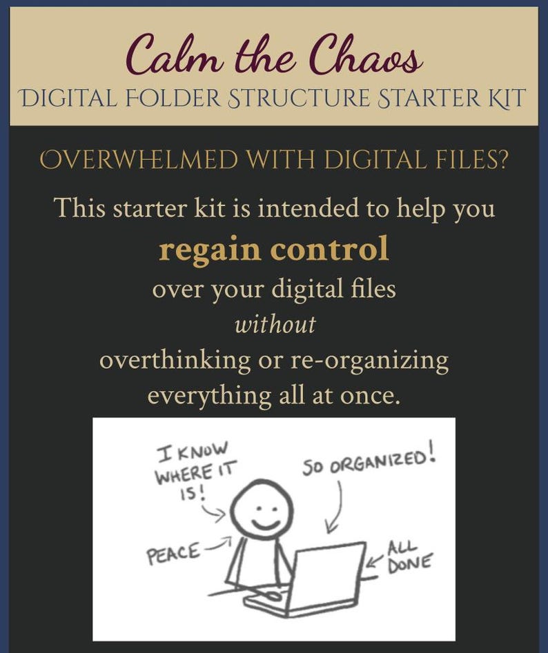 Digital File System Starter Kit: Calm Chaos, Folder Structure, PDF ...