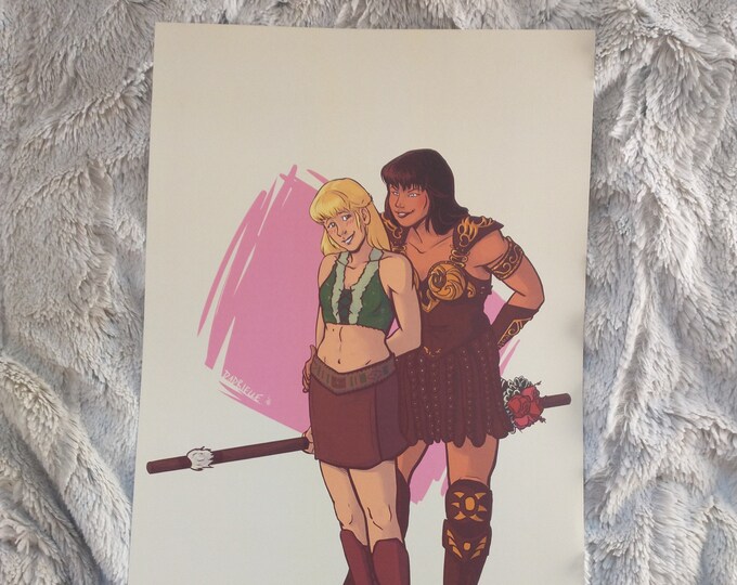 Xena and Gabrielle, Flowers Print - Etsy