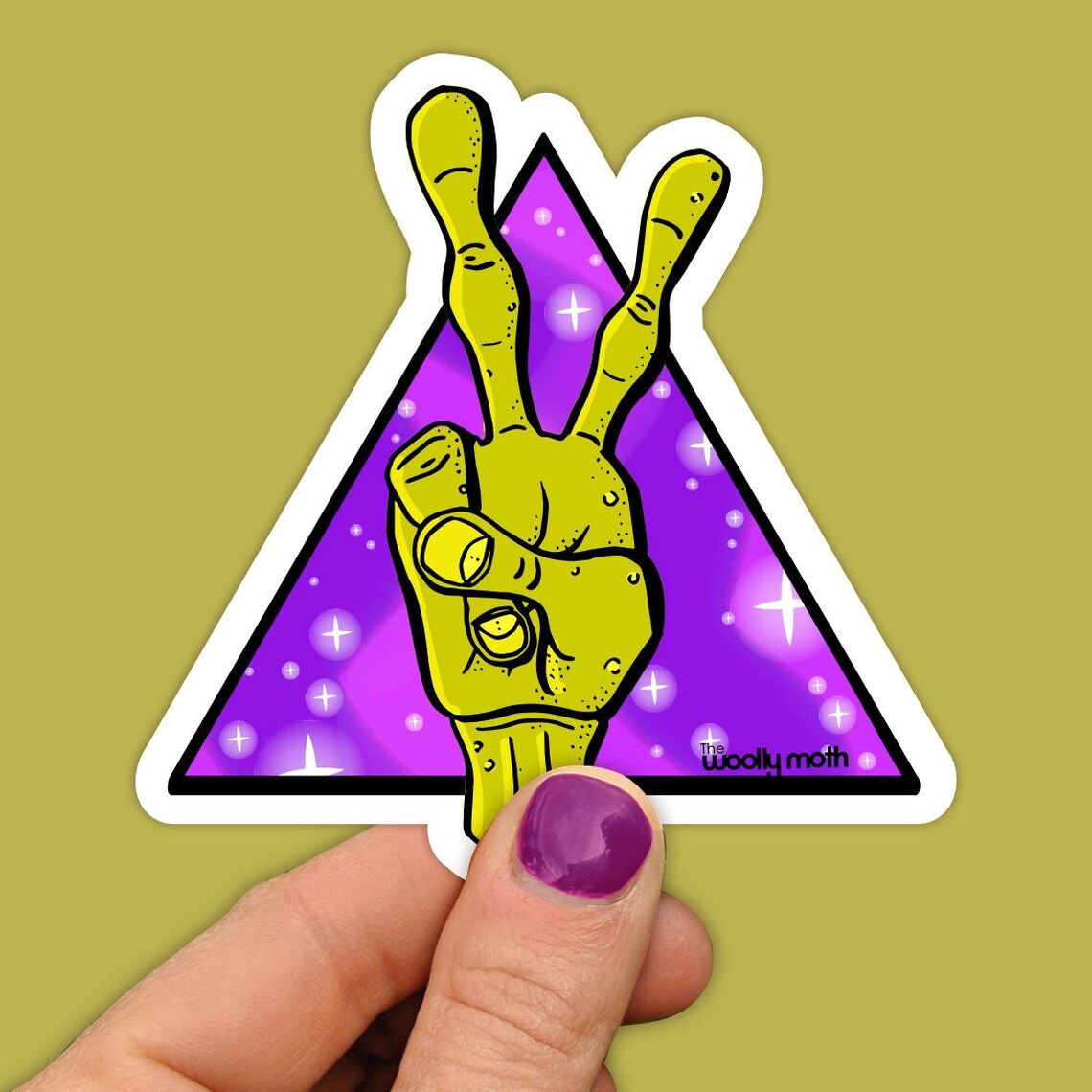Alien Peace Sign Vinyl Sticker | Etsy