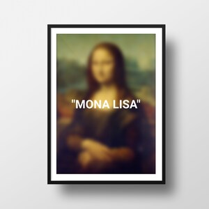 Mona Lisa Poster, Quotation Marks Wall Art, Blurred Poster - Etsy