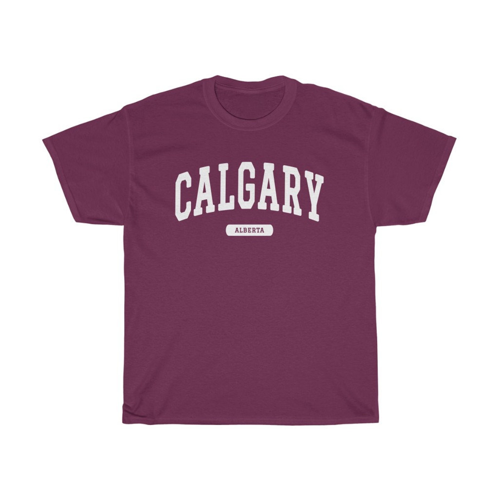Calgary Alberta College Style T-shirt - Etsy