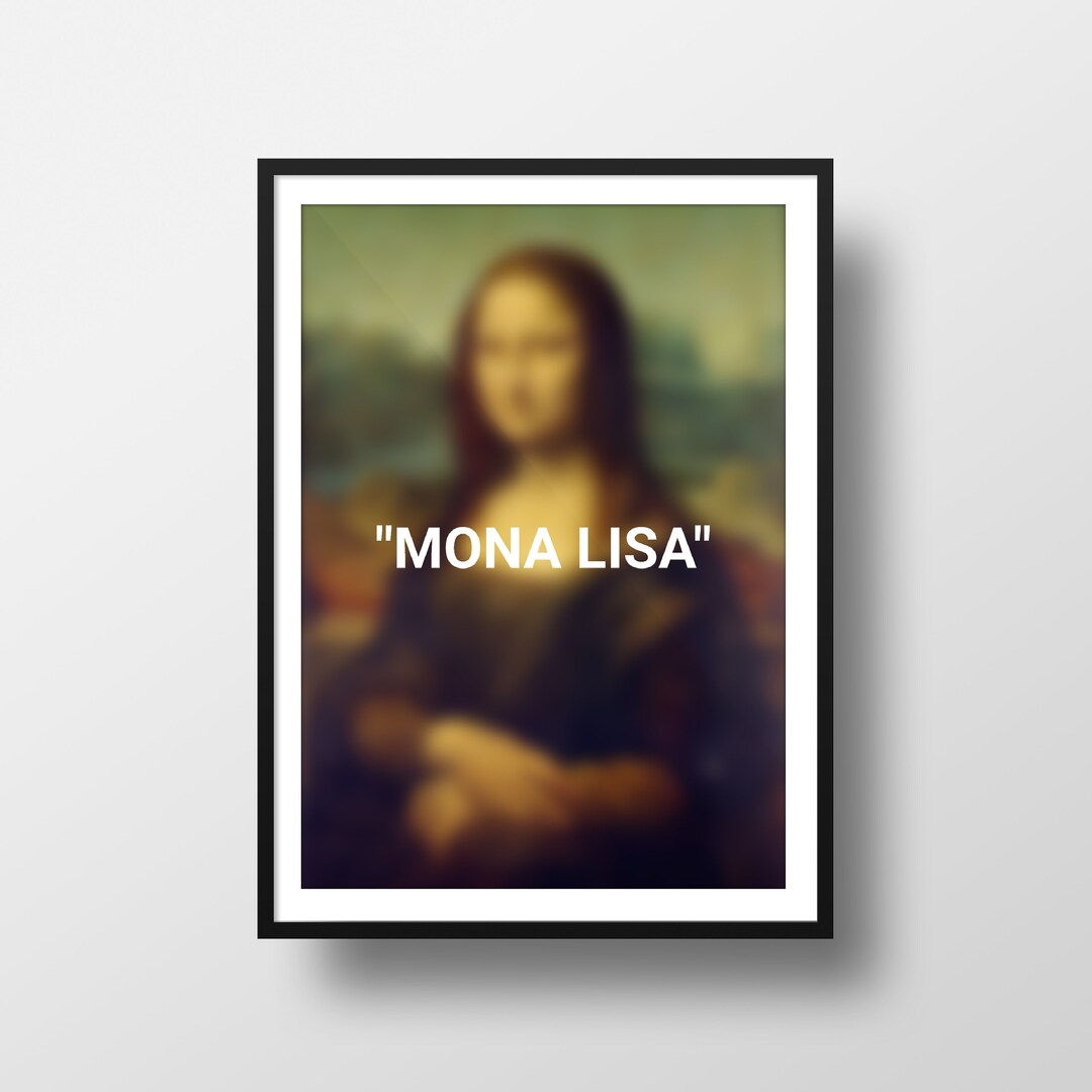 Mona Lisa Poster, Quotation Marks Wall Art, Blurred Poster - Etsy