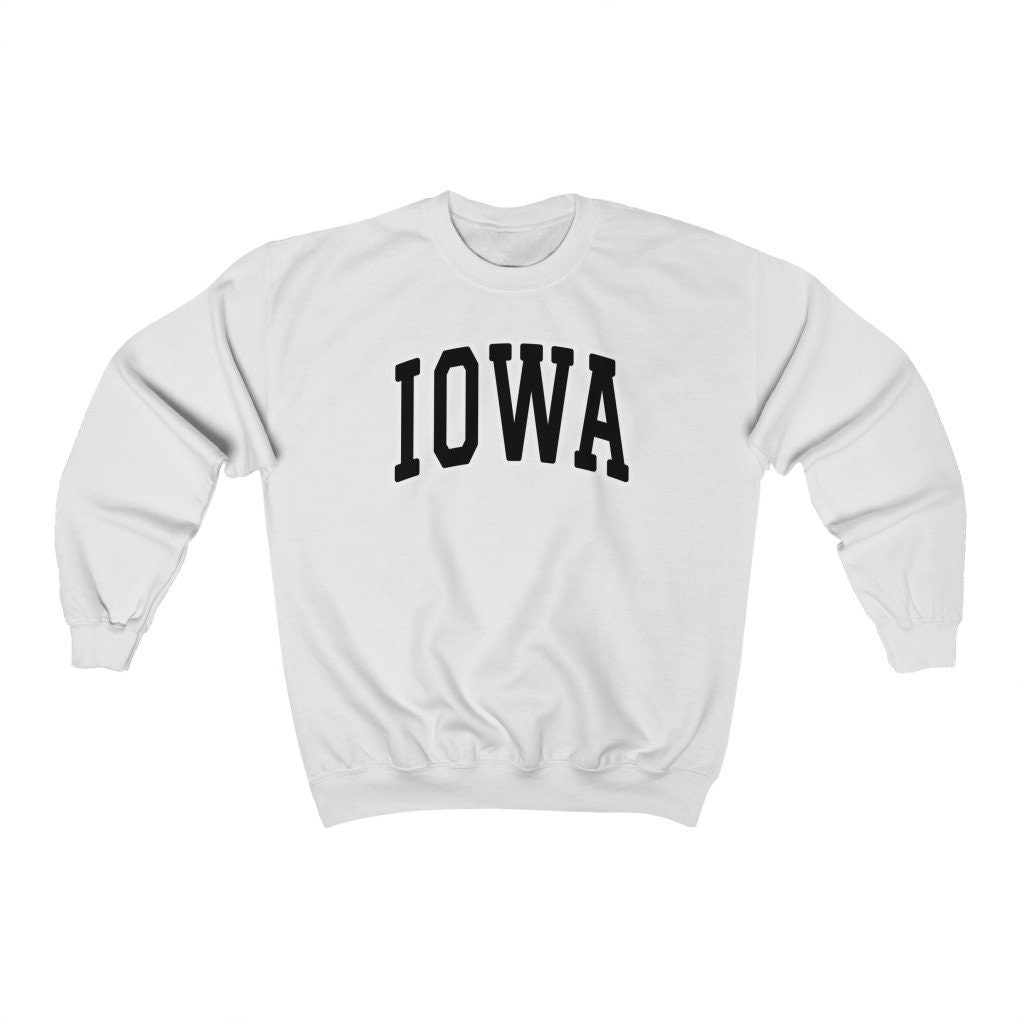 Iowa College Style Sweatshirt Black Iowa Sweater Unisex | Etsy