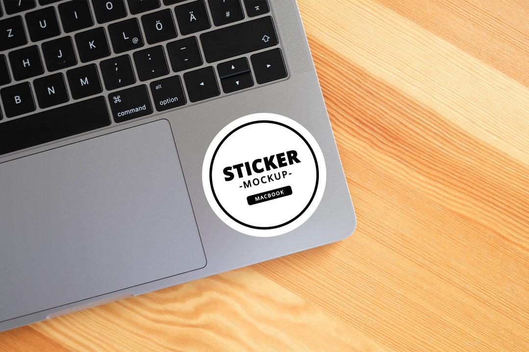 MacBook Pro Sticker Plain Mockup | PSD Sticker Mockup - Etsy