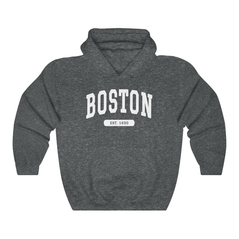 Boston 1630 College Hooded Sweatshirt - Etsy