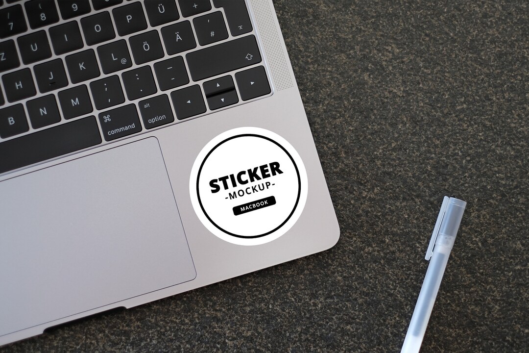 MacBook Pro Sticker Stone Mockup | PSD Sticker Mockup - Etsy
