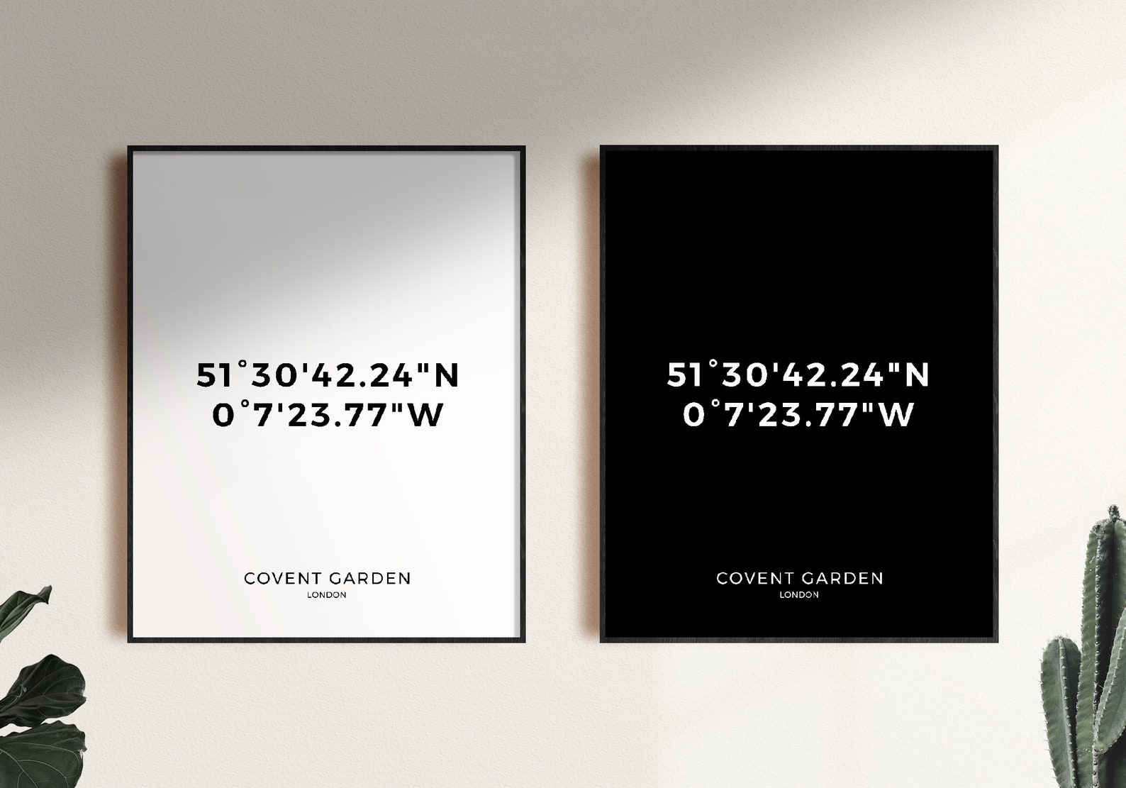Personalized Coordinates Poster, Custom Coordinates Wall Art ...