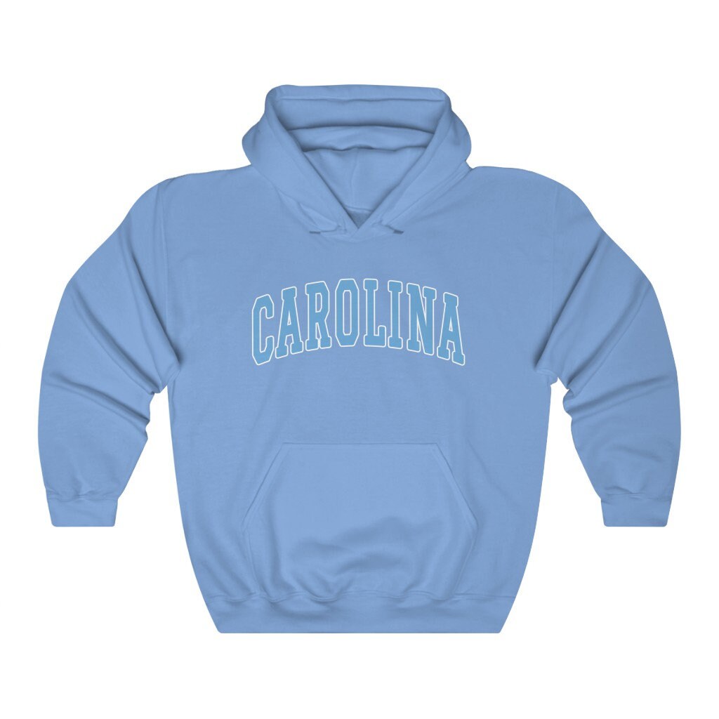 Carolina College Style Blue Hooded Sweatshirt (unisex) - Etsy