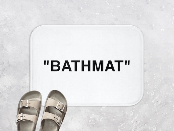 Bath Mat Quotation Marks Quote Marks Bath Mat White - Etsy