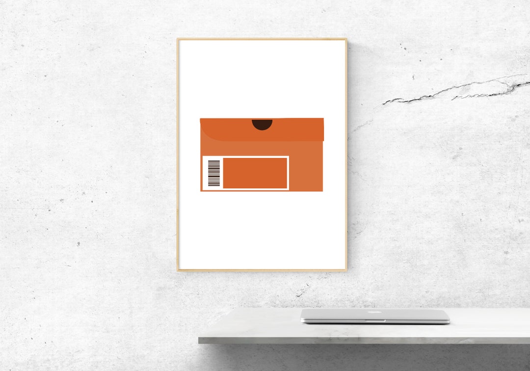 Orange Shoebox Poster, Sneaker Box Poster - Etsy