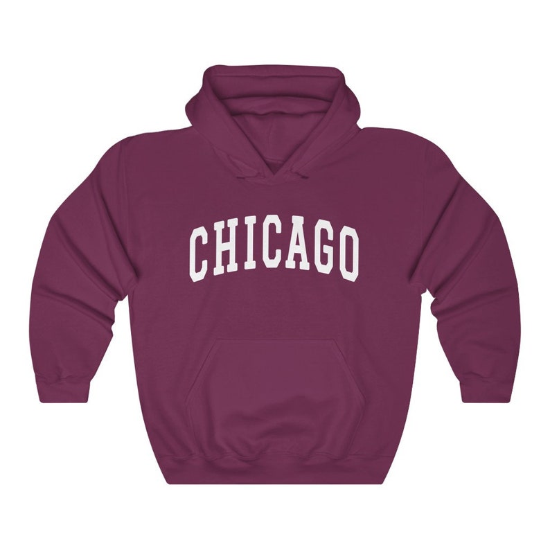 Chicago Illinois College Hooded Sweatshirt - Etsy