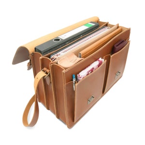Briefcase "palermo" Made of Leather for Teachers, Graduates, Bosses ...