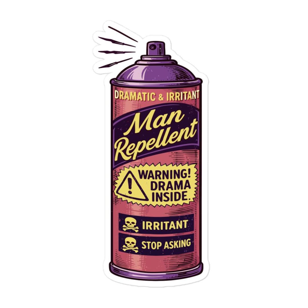 Man Repellent Spray Sticker | Funny Teen Humor | I Have A Boyfriend - Etsy
