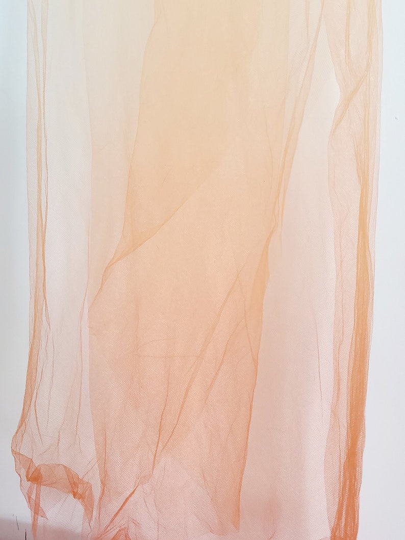 Orange Ombré Chapel Length Veil Colourful Bridal Veil Color Wedding ...