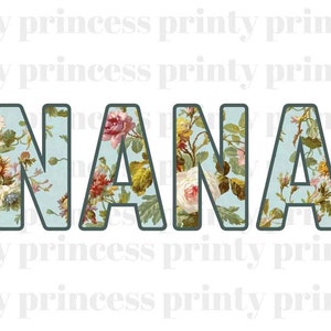 Floral Nana PNG, Retro Nana Png, Boho Sublimation, Png, Grandma Png, Mothers Day PNG, Mom ...
