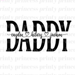 Daddy SVG, Dad Svg, Father Svg, Father's Day Svg, Dad Split Name Frame ...