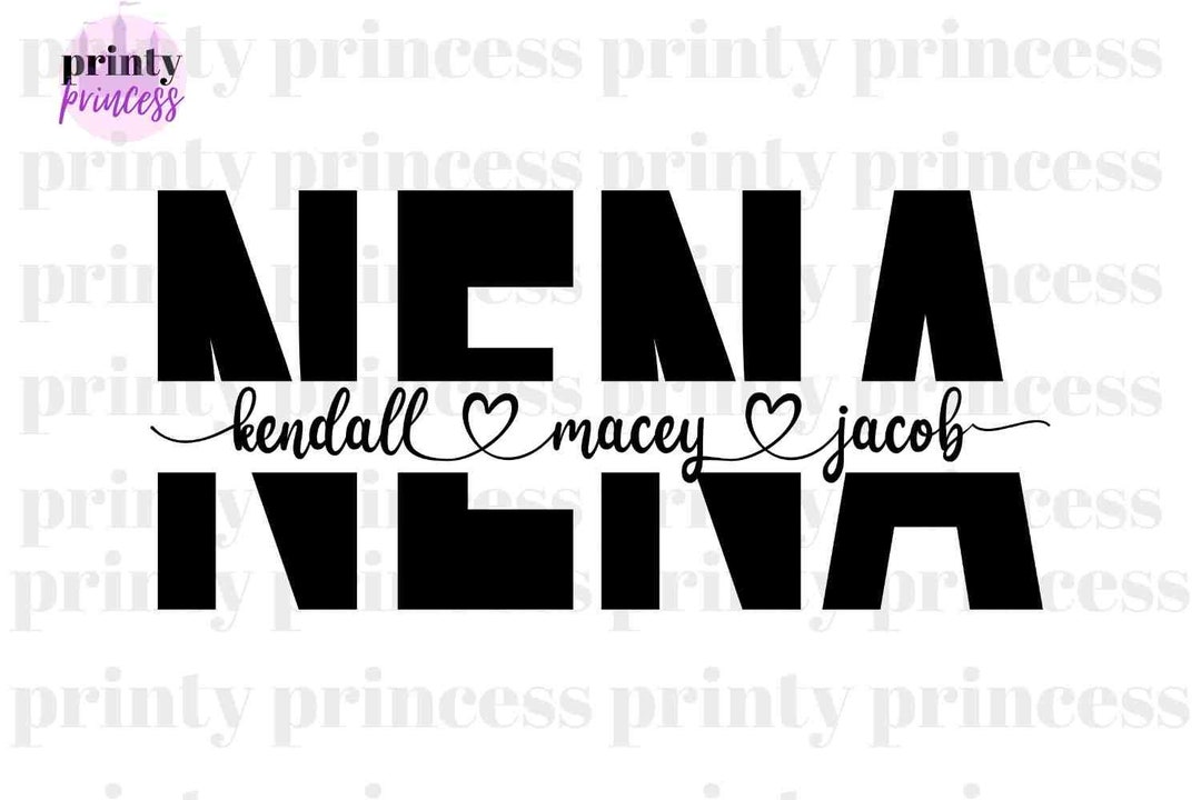 Nena SVG, PNG, PDF Split Nena Frame Svg, Mother's Day Svg, Mom Cut File ...