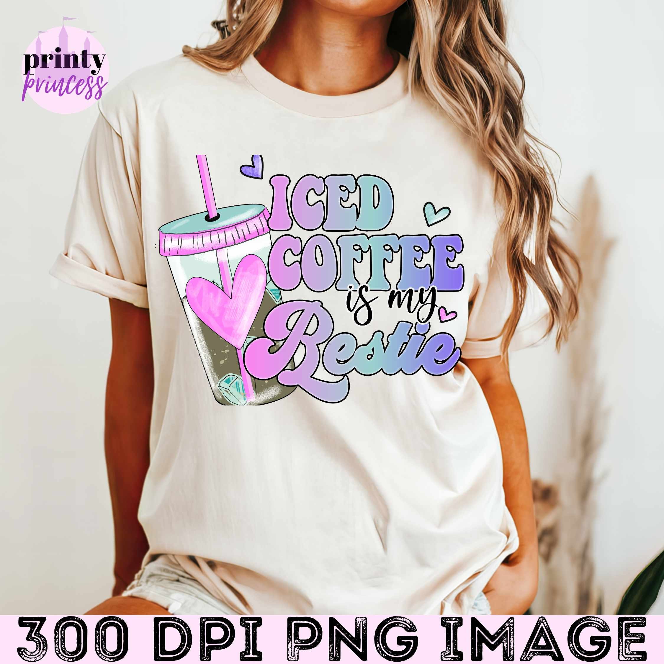 Iced Coffee PNG, Digital Download, Sublimation, Sublimate ...