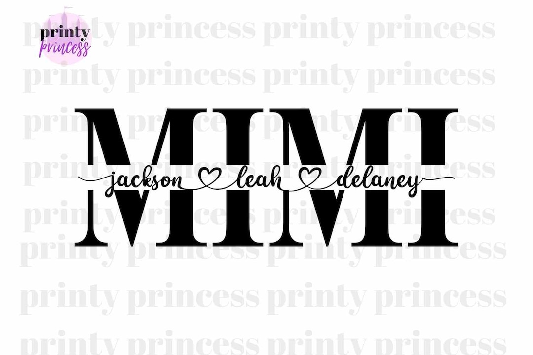 Mimi SVG, PNG, PDF Split Mimi Frame Svg, Mother's Day Svg, Mom Cut File ...