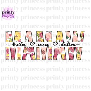 Mamaw PNG, Split Mamaw Frame Png, Mother's Day Png Bundle, Mom ...