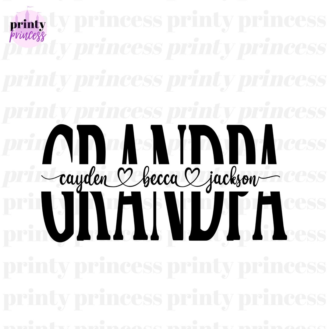 Grandpa SVG, Dad Svg, Father's Day Svg, Dad Split Name Frame Svg, Dad ...