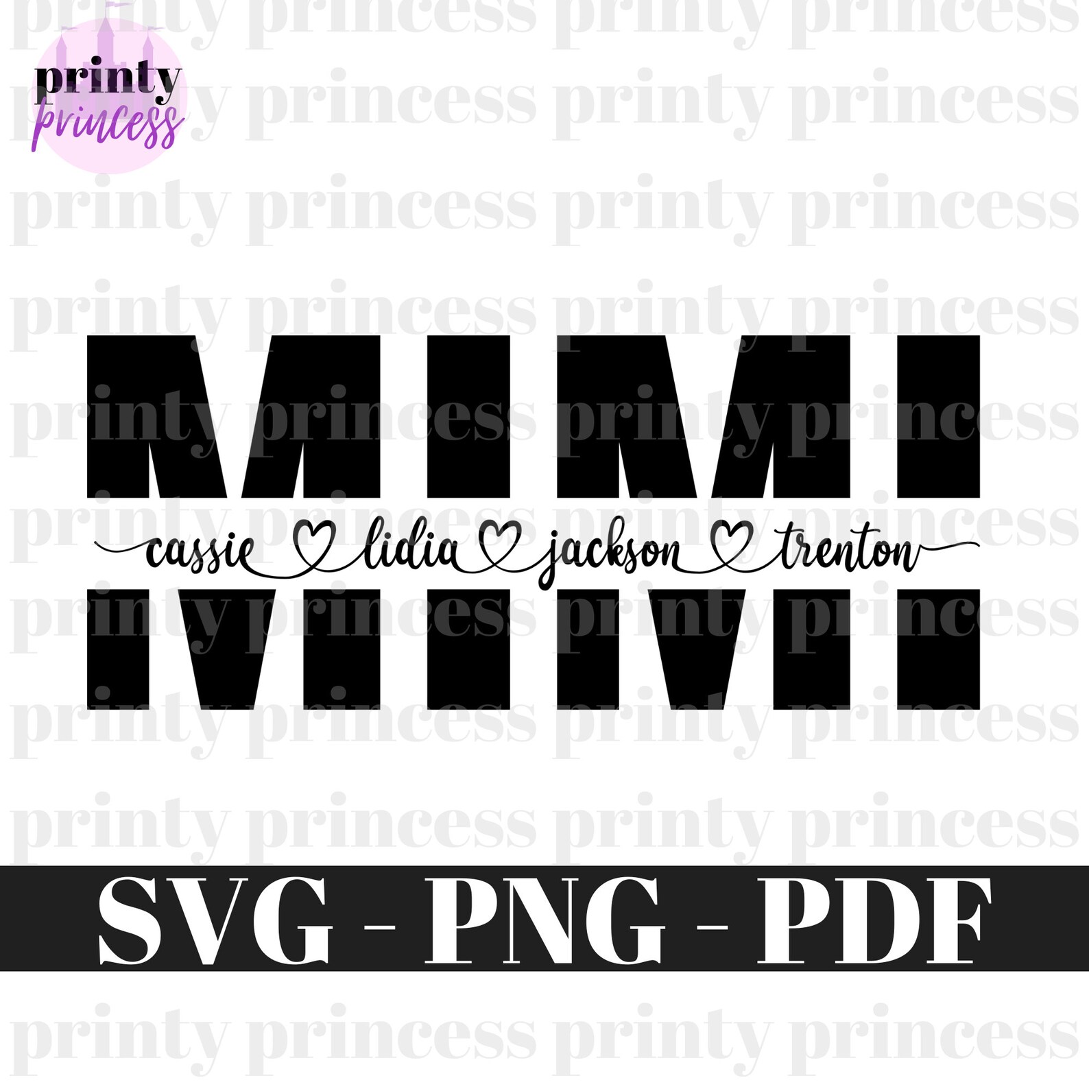Mimi SVG, PNG, PDF Split Mimi Frame Svg, Mother's Day Svg, Mom Cut File ...
