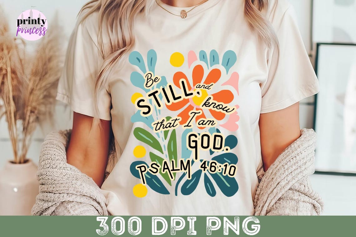 Christian Floral Shirt PNG | Trendy Modern Faith Design | Inspirational ...