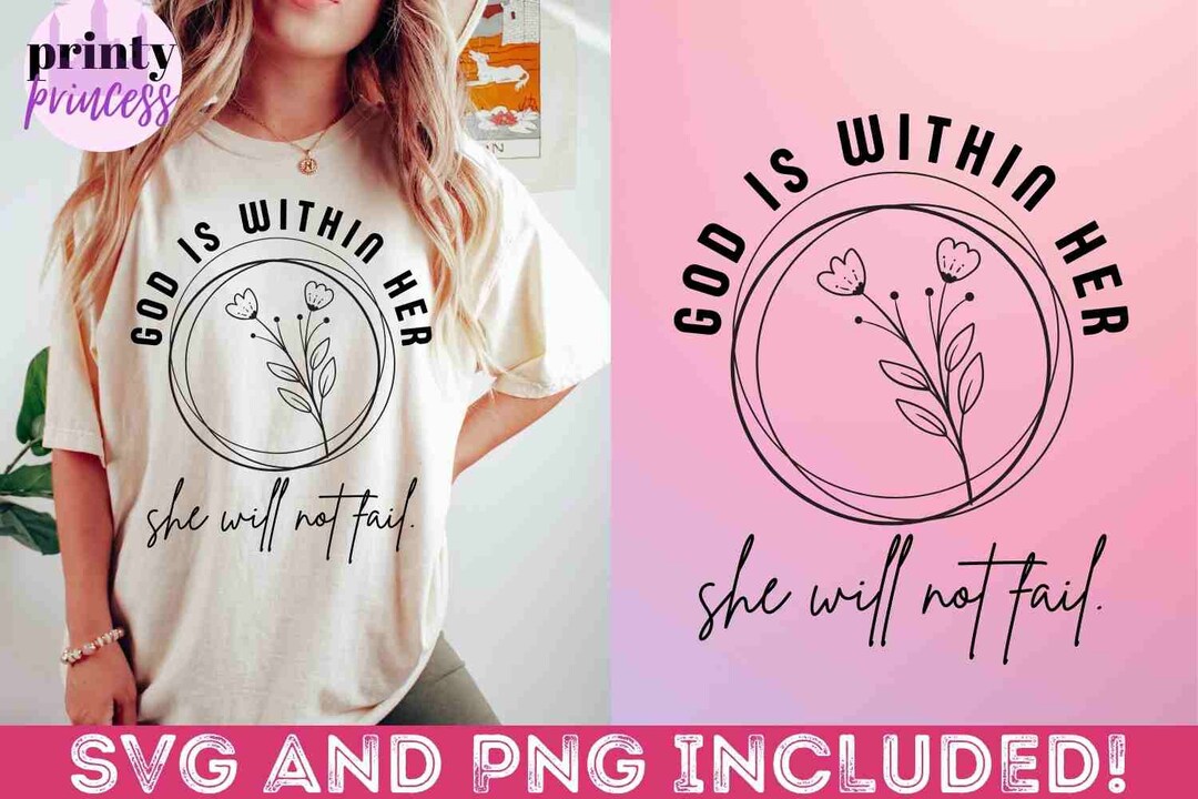 Bible Verse Svg, God is Within Her Svg, Christ, Power in Prayer ...