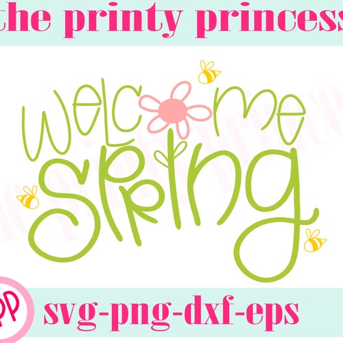 Spring SVG / Word Art / Hello Spring SVG / Spring Typography / | Etsy