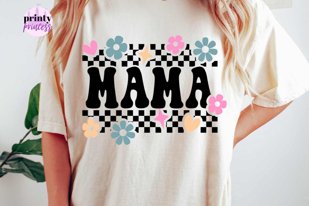 Digital Download Mom Svg, Retro PNG Sublimation File, Mama Iron on ...