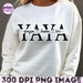 Yaya SVG, PNG, Split Yaya Frame Svg, Mother's Day Svg, Mom Cut File ...