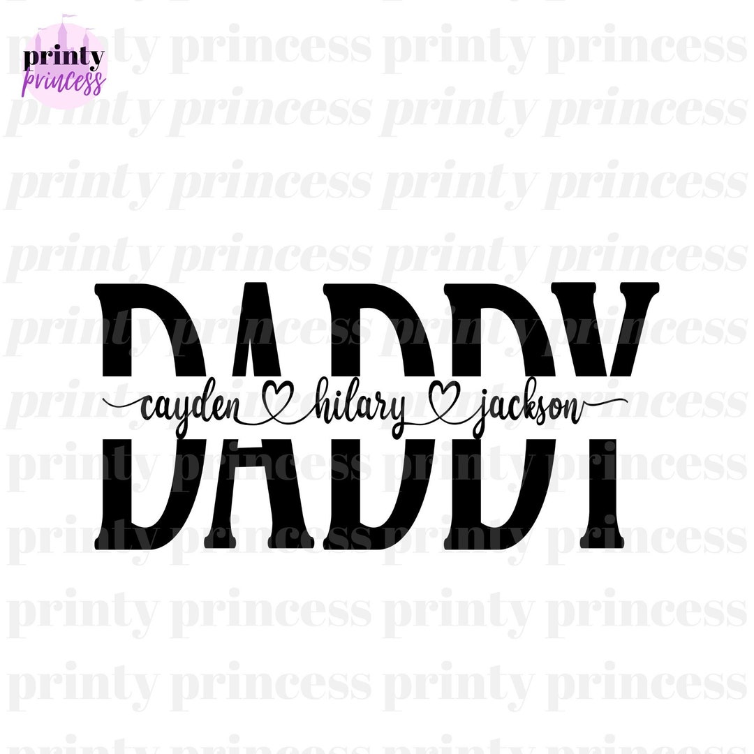 Daddy SVG, Dad Svg, Father Svg, Father's Day Svg, Dad Split Name Frame ...