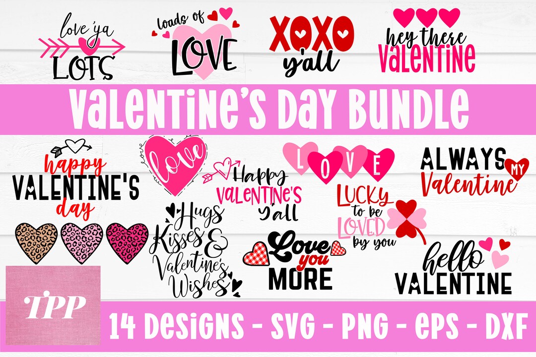 Valentine's Day Bundle Svg, Love Svg, Valentine Svg, Love Svg, Heart ...