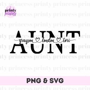 Aunt SVG, PNG, Split Aunt Frame Svg, Mother's Day Svg, Mom Cut File ...