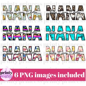 Nana PNG, Split Nana Frame Png, Mother's Day Png Bundle, Mom ...