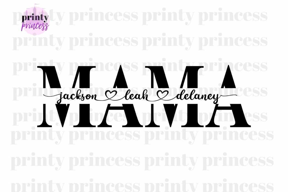 Mama SVG, PNG, PDF Split Mama Frame Svg, Mother's Day Svg, Mom Cut File, Mama Outline, Mama Png ...