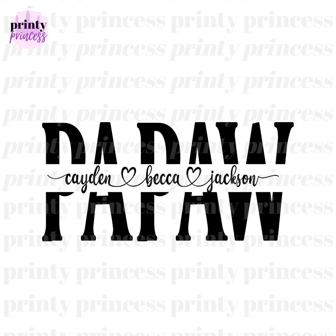 Papaw SVG, Grandpa Svg, Father's Day Svg, Papaw Split Name Frame Svg, Papaw Png, Papa Cut File ...