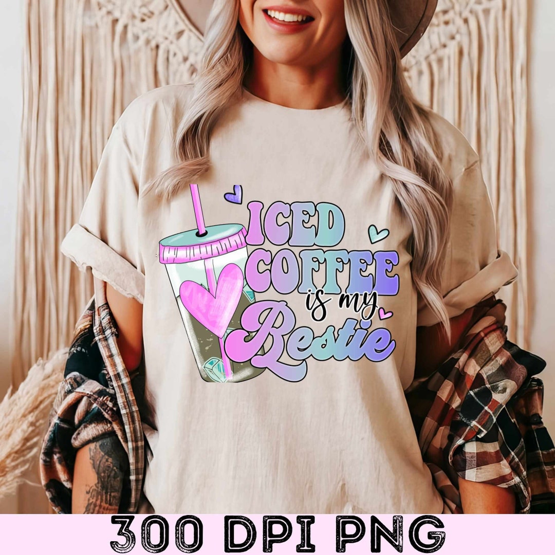 Iced Coffee PNG, Digital Download, Sublimation, Sublimate ...