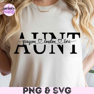 Aunt SVG, PNG, Split Aunt Frame Svg, Mother's Day Svg, Mom Cut File ...