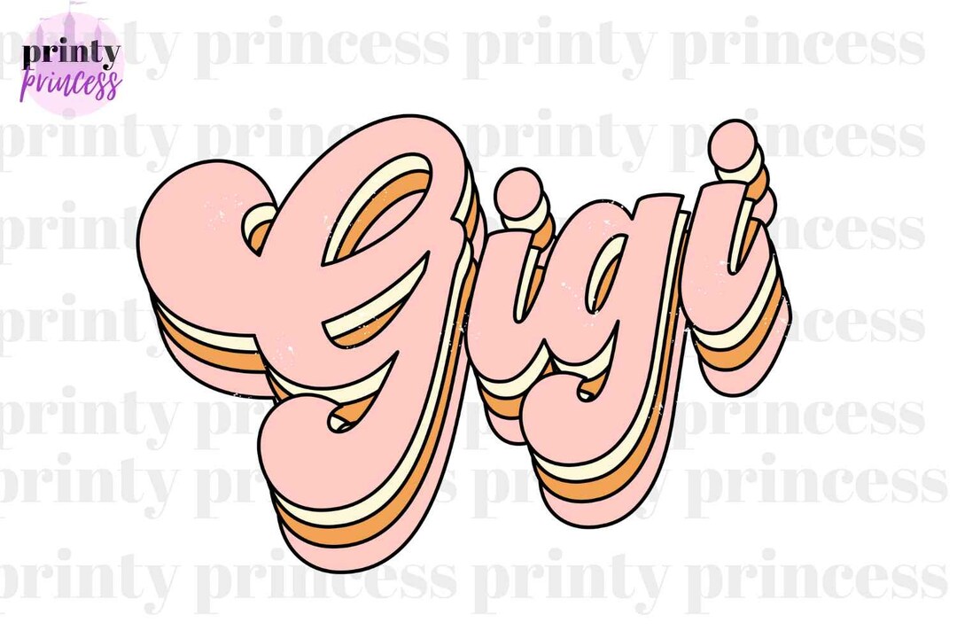 Gigi PNG, Retro Gigi Png, Boho Sublimation, Png, Grandma Png, Mothers ...