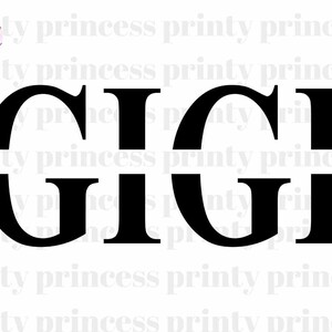Gigi SVG, PNG, PDF Split Gigi Frame Svg, Mother's Day Svg, Mom Cut File ...