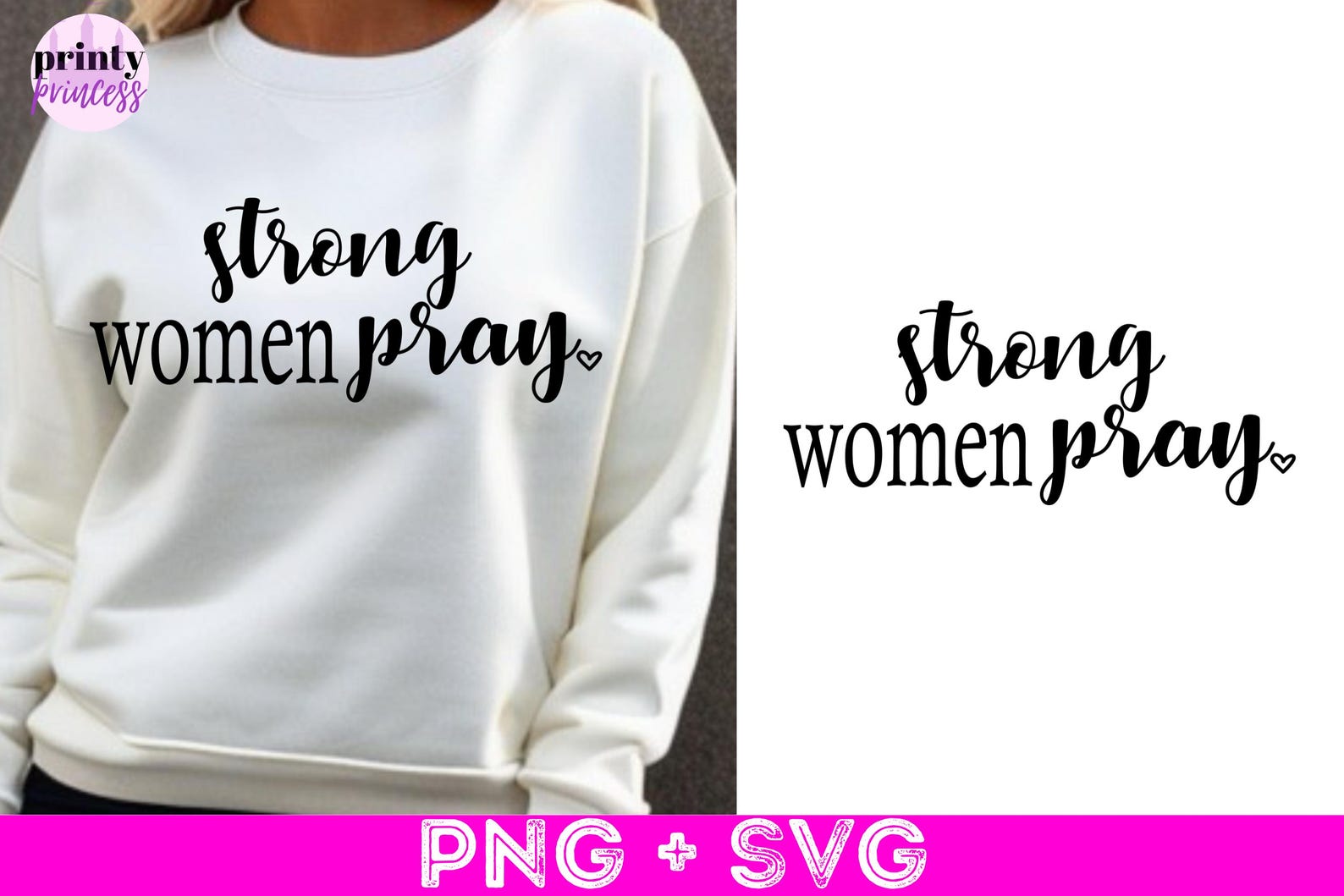 Strong Women Pray Svg, Faith Svg, Thank God SVG, Christian Shirt Svg ...