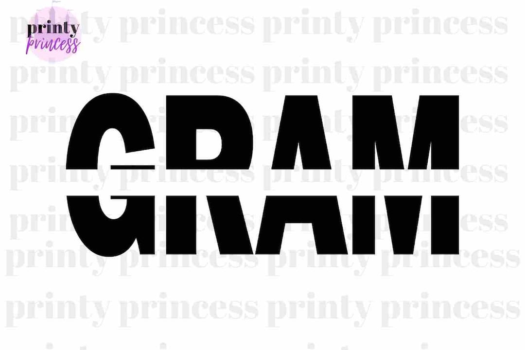 Gram SVG, PNG, Split Gram Frame Svg, Mother's Day Svg, Mom Cut File ...