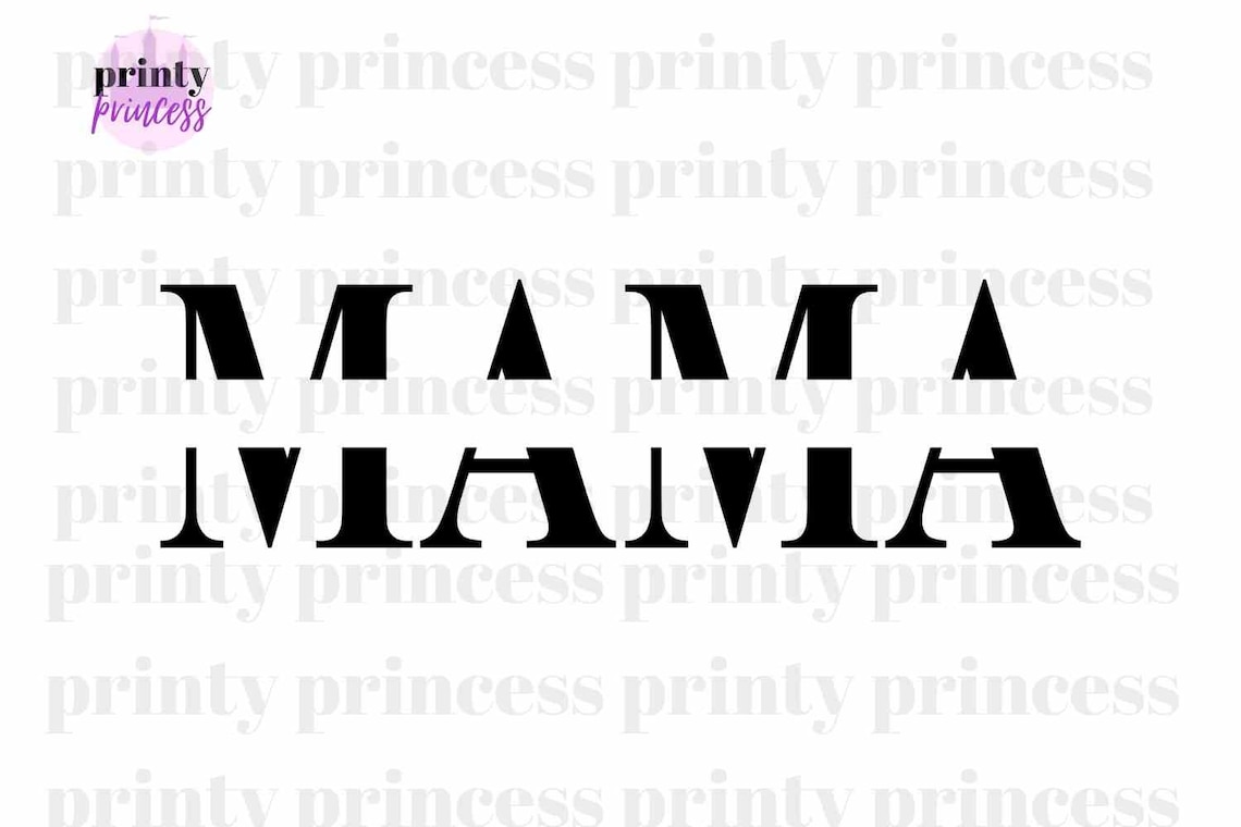 Mama SVG, PNG, PDF Split Mama Frame Svg, Mother's Day Svg, Mom Cut File ...