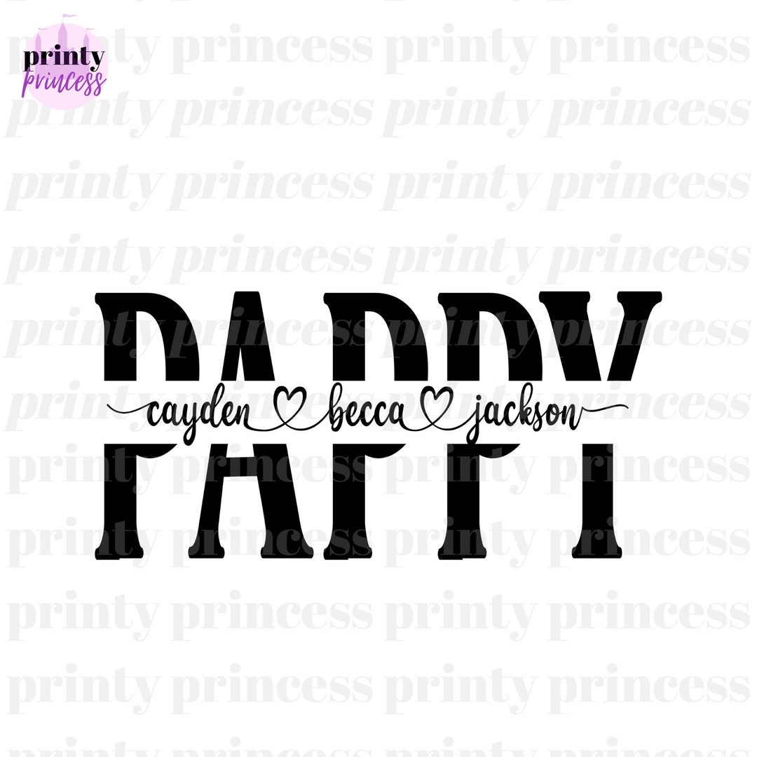 Pappy SVG, Grandpa Svg, Father's Day Svg, Pappy Split Name Frame Svg ...
