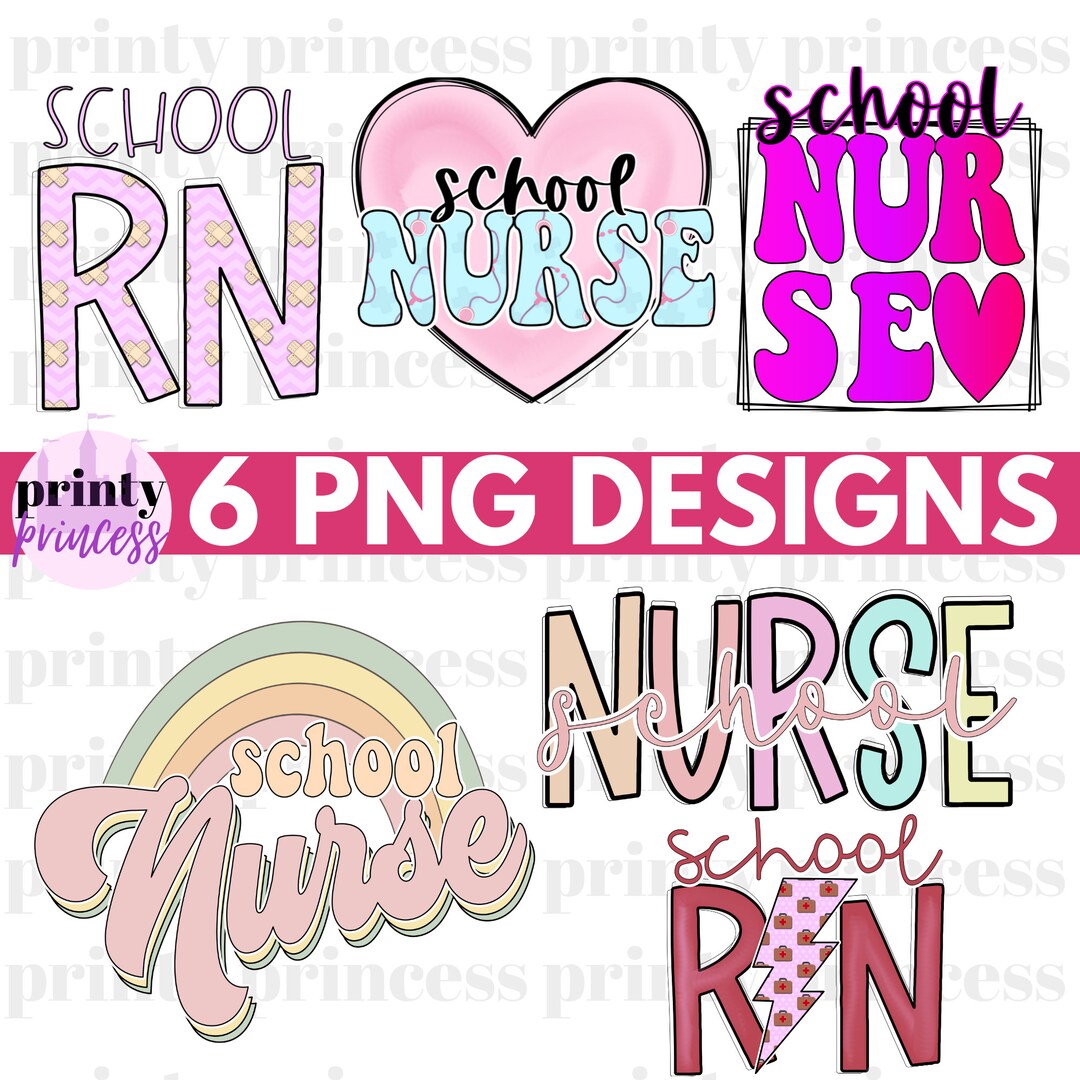 School Nurse Bundle - Nurse Png Designs - Nurses Design - School Nurse ...