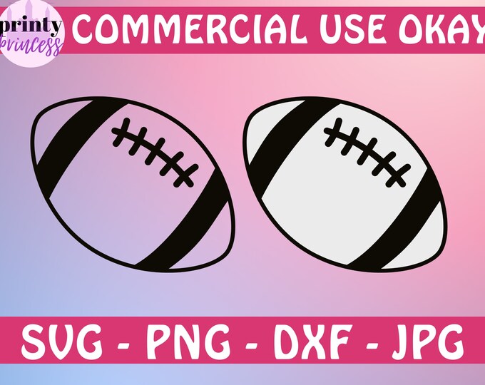 Football Outline SVG Cut File - Etsy Canada