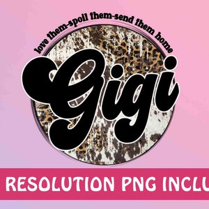 Funny GIGI PNG, Distressed Gigi Png, Boho Sublimation, Png, Gigi Png ...